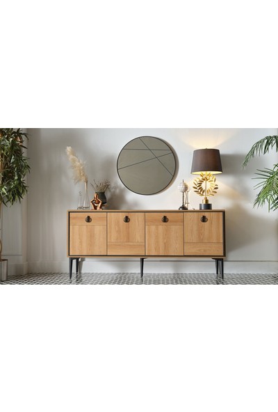 Istikbal Vista Yemek Odası Konsol + Ayna Ceviz/misty