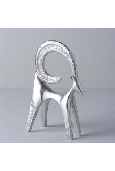 Linens Deer 16X8X25,5 cm Biblo Gümüş