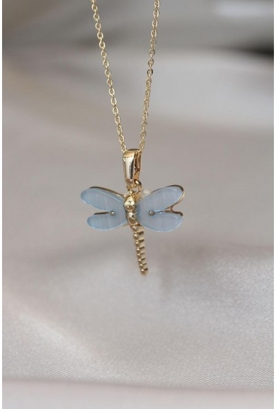 Doğu Gümüş Mavi Detaylı Yusufçuk Kolye Doğu Gümüş Mavi Detaylı Yusufçuk Kolye