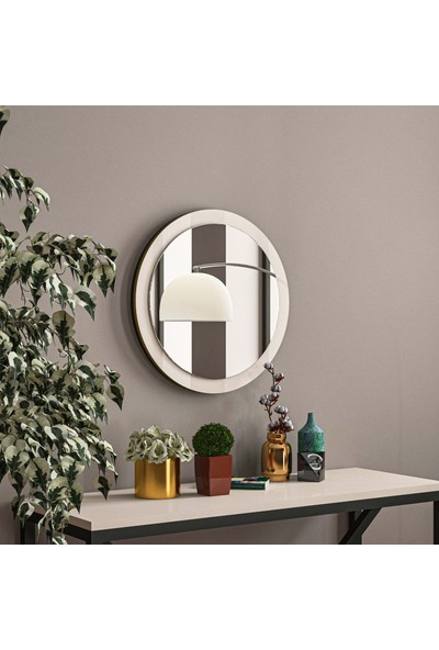 Tino Mobilya Matrix Makyaj Aynası 33CM Yuvarlak Ayna Ofis Duvar Dekoratif Ayna Tino Mobilya Matrix Makyaj Aynası 33CM Yuvarlak Ayna Ofis Duvar Dekoratif Ayna