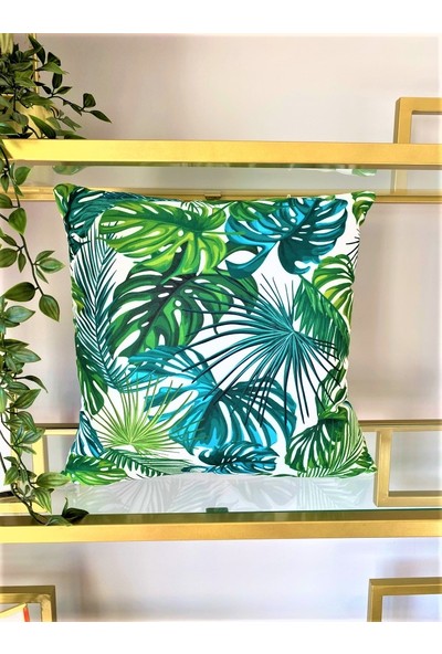 Aksam Tekstil Askam Tekstil Kırlent Modern Tropik Yaprak Desenli Dekoratif Kırlent Kılıfı 45*45 Aksam Tekstil Askam Tekstil Kırlent Modern Tropik Yaprak Desenli Dekoratif Kırlent Kılıfı 45*45