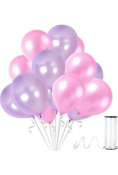 Bal10 Dünyası Pembe - Lila Metalik Balon 15 Adet Bal10 Dünyası Pembe - Lila Metalik Balon 15 Adet