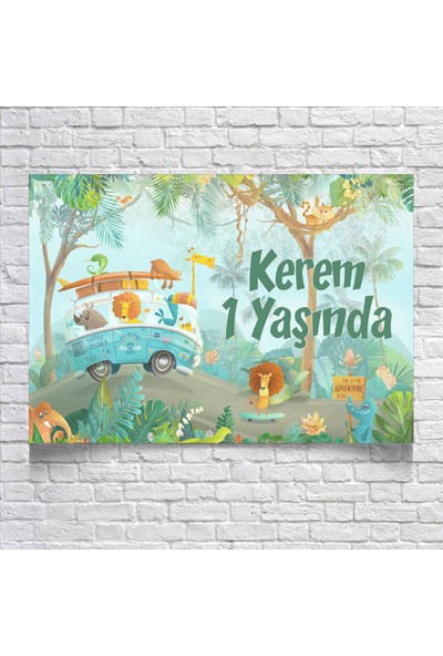 Sare Design Safari Karavan Temalı Doğum Günü Parti Afişi Sare Design Safari Karavan Temalı Doğum Günü Parti Afişi