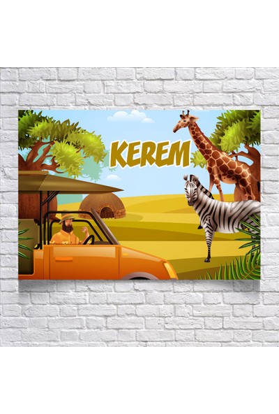Sare Design Safari Temalı Doğum Günü Parti Afişi Sare Design Safari Temalı Doğum Günü Parti Afişi