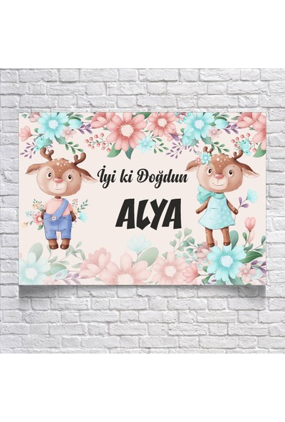 Sare Design Sevimli Geyik Doğum Günü Parti Afişi Sare Design Sevimli Geyik Doğum Günü Parti Afişi