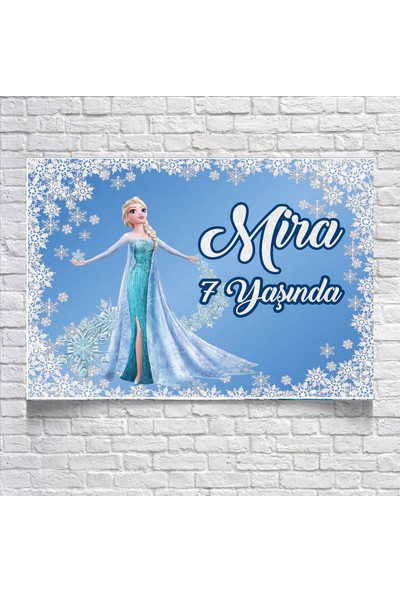 Sare Design Frozen Elsa Temalı Doğum Günü Parti Afişi Sare Design Frozen Elsa Temalı Doğum Günü Parti Afişi