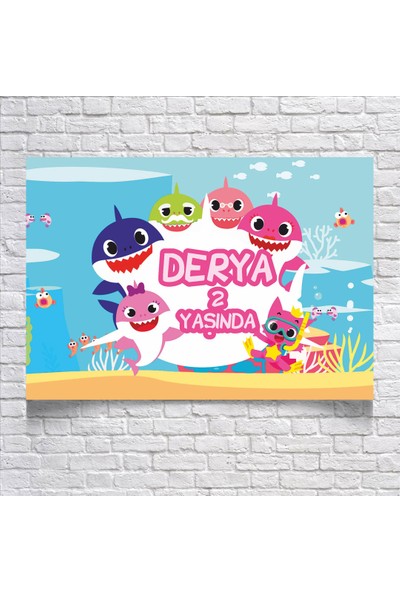 Sare Design Baby Shark Temalı Doğum Günü Parti Afişi Sare Design Baby Shark Temalı Doğum Günü Parti Afişi