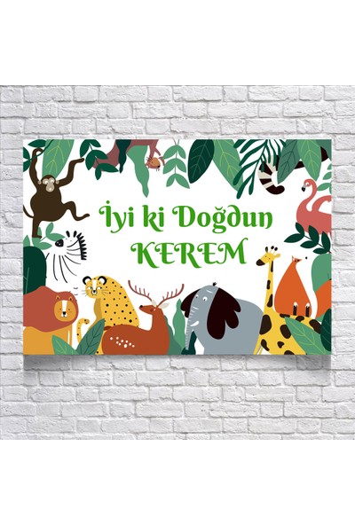 Sare Design Safari Temalı Doğum Günü Parti Afişi Sare Design Safari Temalı Doğum Günü Parti Afişi