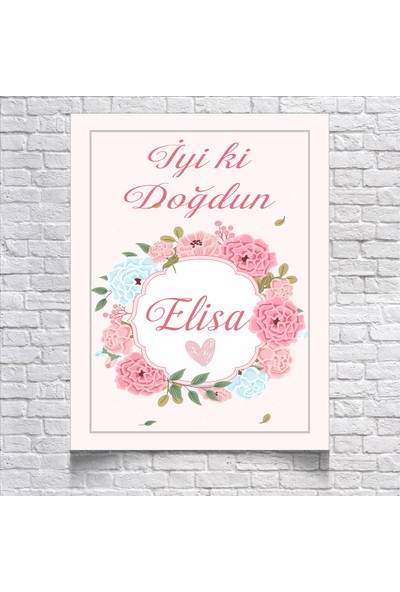 Sare Design Pembe Çiçekli Doğum Günü Parti Afişi Sare Design Pembe Çiçekli Doğum Günü Parti Afişi
