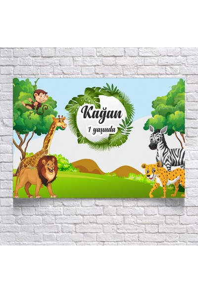 Sare Design Safari Temalı Doğum Günü Parti Afişi Sare Design Safari Temalı Doğum Günü Parti Afişi