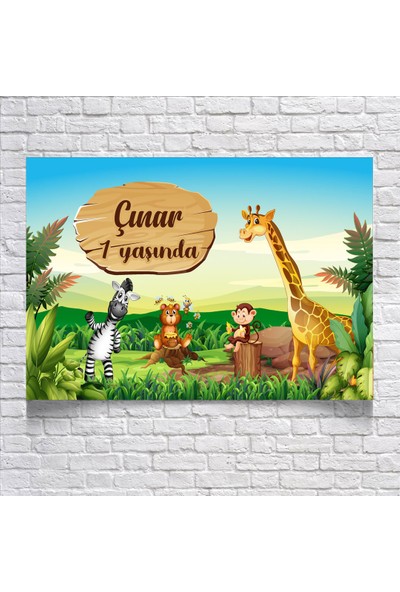 Sare Design Safari Temalı Doğum Günü Parti Afişi 35 x 50 cm Sare Design Safari Temalı Doğum Günü Parti Afişi 35 x 50 cm
