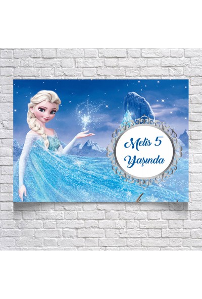 Sare Design Frozen Elsa Temalı Doğum Günü Parti Afişi Sare Design Frozen Elsa Temalı Doğum Günü Parti Afişi