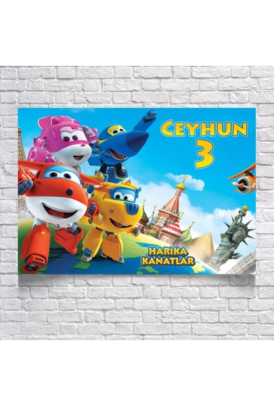 Sare Design Harika Kanatlar Temalı Doğum Günü Parti Afişi 35 x 50 cm