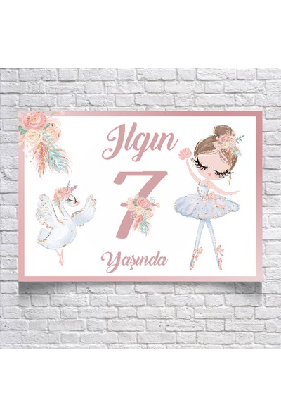 Sare Design Balerin Temalı Doğum Günü Parti Afişi 50 x 70 cm