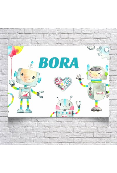 Sare Design Robot Temalı Doğum Günü Parti Afişi Sare Design Robot Temalı Doğum Günü Parti Afişi