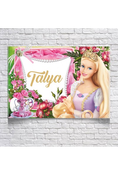 Sare Design Barbie Temalı Doğum Günü Parti Afişi 50 x 70 cm