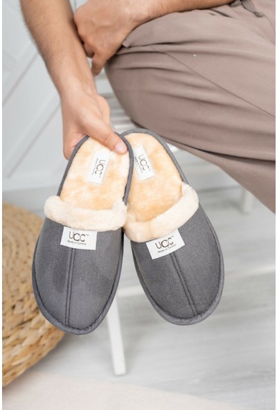 Lurji Gri Rahat Erkek Kullanışlı Ev Terliği Lurji Gri Rahat Erkek Kullanışlı Ev Terliği