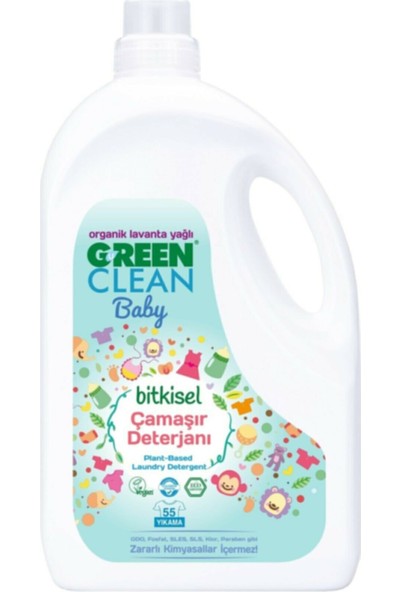 Green Clean Organik Lavanta Yağlı Baby Bitkisel Çamaşır Deterjanı 2750 ml Green Clean Organik Lavanta Yağlı Baby Bitkisel Çamaşır Deterjanı 2750 ml