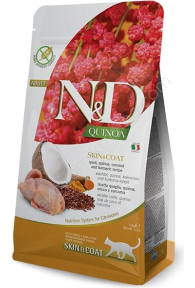 N&d Quinoa Skin Coat Bıldırcın Etli Yetişkin Kedi Maması N&d Quinoa Skin Coat Bıldırcın Etli Yetişkin Kedi Maması
