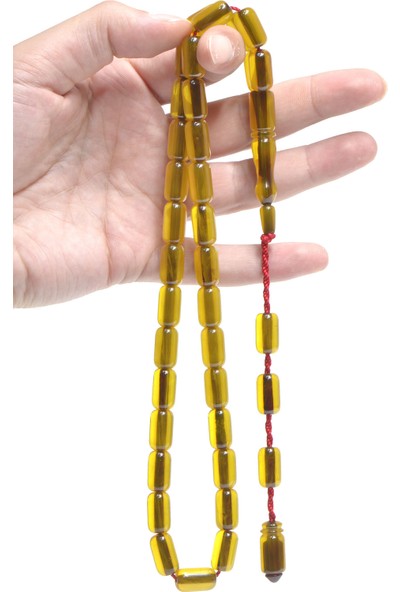 Sarı Otantik Çubuk Sıkma Kehribar Kapsül Kesim 8,5 mm 15 mm Sistemli Püskül Tesbih Sarı Otantik Çubuk Sıkma Kehribar Kapsül Kesim 8,5 mm 15 mm Sistemli Püskül Tesbih