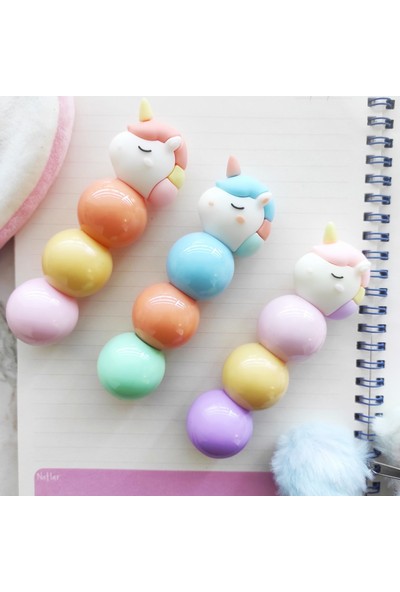 Şeker Ofisi 3lü Unicorn Fosforlu Kalem Şeker Ofisi 3lü Unicorn Fosforlu Kalem
