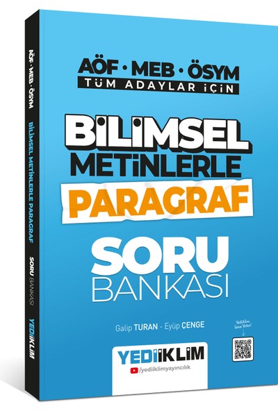 Yediiklim Yayınları Tüm Adaylar Için Bilimsel Metinlerle Paragraf Soru Bankası