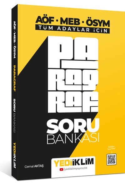 Yediiklim Yayınları tüm Adaylar Için Paragraf Soru Bankası
