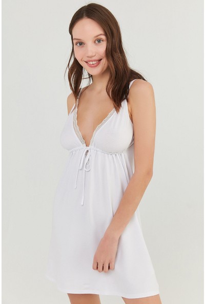 Penti Optik Beyaz Bridal Shine Relax Elbise Penti Optik Beyaz Bridal Shine Relax Elbise