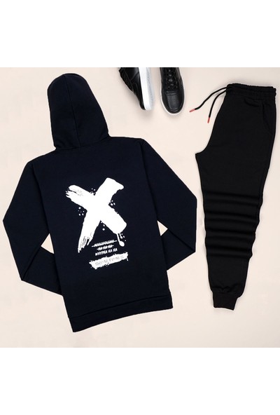 Trendypassion Siyah Sırt Baskı x Eşofman Takımı