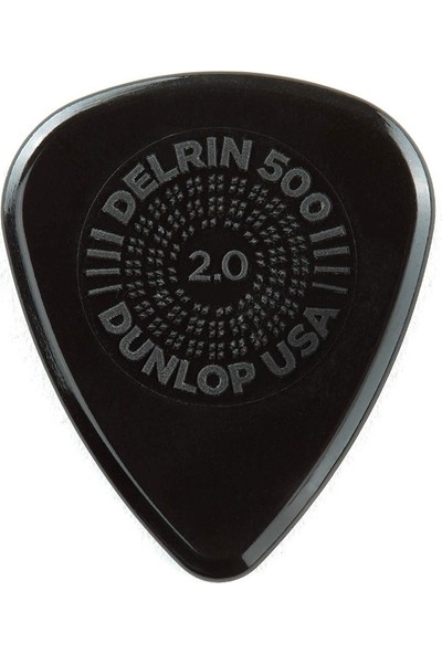 Jim Dunlop Prime Grip Delrin 500 Picks 1 Adet - Siyah 2.0 mm Pena Jim Dunlop Prime Grip Delrin 500 Picks 1 Adet - Siyah 2.0 mm Pena