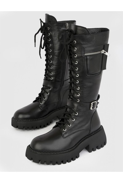 İLVİ Remus Deri Kadın Siyah Çizme İLVİ Remus Deri Kadın Siyah Çizme