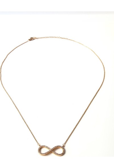 Teen Jewellry Zirkon Taşlı Gold Sonsuzluk Kolyesi Teen Jewellry Zirkon Taşlı Gold Sonsuzluk Kolyesi