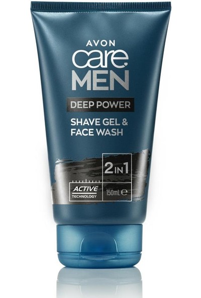 Avon Care 2ın 1 Arada Deep Power Tıraş Jeli ve Yüz Temizleyicisi - 150 ml Avon Care 2ın 1 Arada Deep Power Tıraş Jeli ve Yüz Temizleyicisi - 150 ml