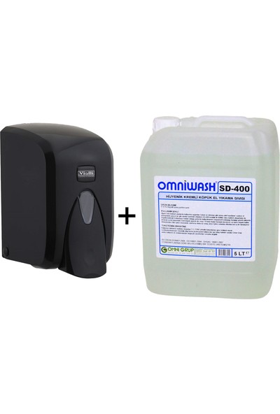 Omniwash SD-400 Köpük Sabun 5lt + Vialli F5B Köpük Makinesi 500ML