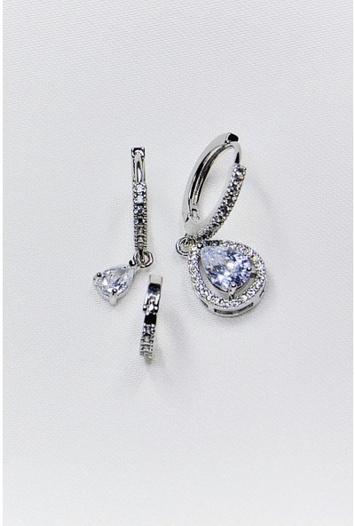 Teen Jewellry Zirkon Taş Işlemeli Xuping Silver Üçlü Damla Küpe Teen Jewellry Zirkon Taş Işlemeli Xuping Silver Üçlü Damla Küpe
