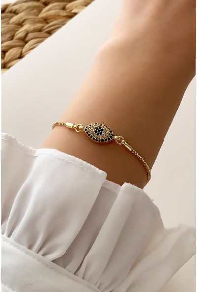 ÇLK Accessories Asansörlü Damla Taş Nazar Boncuk Bileklik TRBILEK7503 B33003 ÇLK Accessories Asansörlü Damla Taş Nazar Boncuk Bileklik TRBILEK7503 B33003