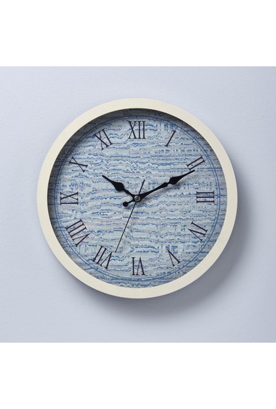Linens Forest 29,5 cm Duvar Saati Bej-Mavi Linens Forest 29,5 cm Duvar Saati Bej-Mavi