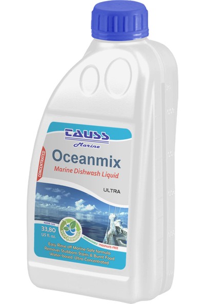 Tauss Marine Oceanmıx / Ultra (Tekneler Için Konsantre Bulaşık El Deterjanı) 1 Lt Tauss Marine Oceanmıx / Ultra (Tekneler Için Konsantre Bulaşık El Deterjanı) 1 Lt