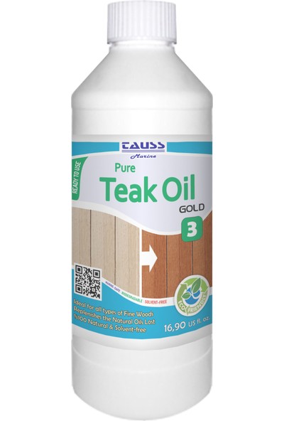 Tauss Marine Teak Oıl / Gold (Solventsiz Natürel Tik Yağı) 500 ml Tauss Marine Teak Oıl / Gold (Solventsiz Natürel Tik Yağı) 500 ml