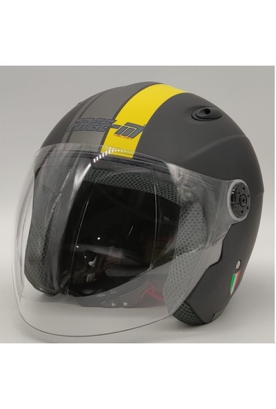 Free-M Free M Yarım Kask Mat Siyah (Sarı Şerit) (L Beden) Free-M Free M Yarım Kask Mat Siyah (Sarı Şerit) (L Beden)