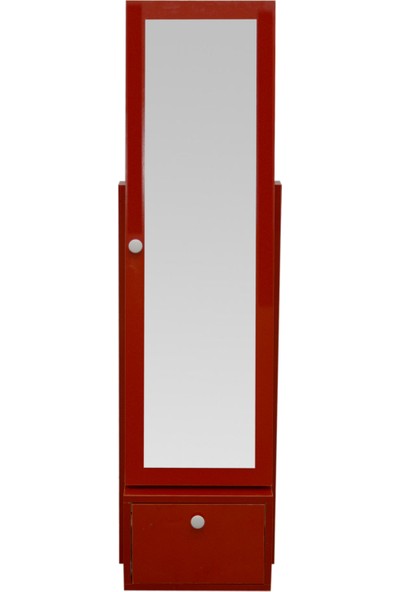 Cemrehome Takı Aksesuar Dolabı Kırmızı Çekmeceli