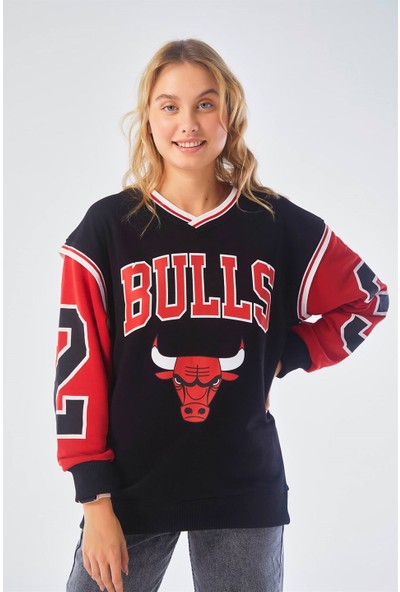The Champ Unisex Siyah Nba Bulls 23 Oversize Sweatshirt The Champ Unisex Siyah Nba Bulls 23 Oversize Sweatshirt