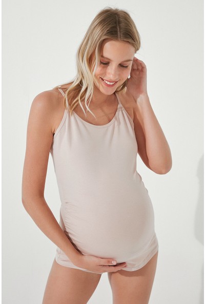 Penti Açık Pembe Mama Thin Strap Atlet Penti Açık Pembe Mama Thin Strap Atlet