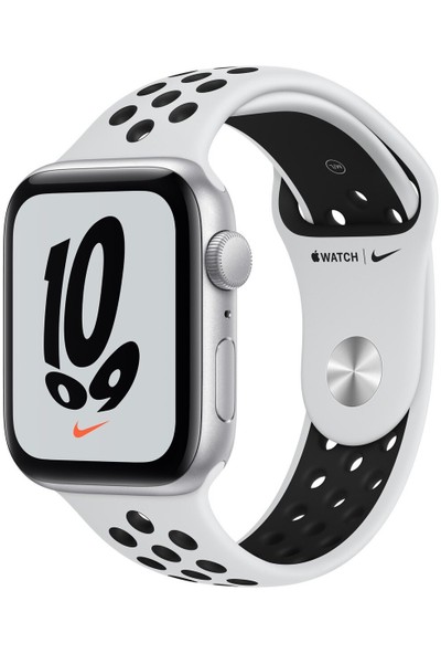 Apple Watch Nike Se Gps, 44MM Gümüş Alüminyum Kasa ve Saf Platin/siyah Nike Spor Kordon MKQ73TU/A