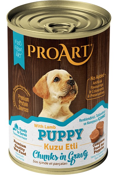 Proart Kuzu Parça Etli Soslu Yavru Köpek Konserve Maması 400 gr *12 Proart Kuzu Parça Etli Soslu Yavru Köpek Konserve Maması 400 gr *12