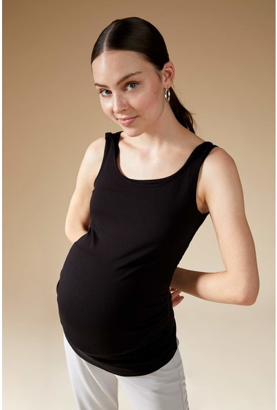 DeFacto Slim Fit Basic Hamile Emzirme Atleti V6590AZ21AU