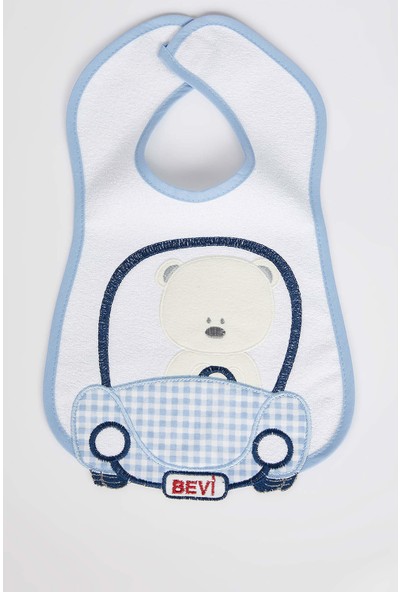 DeFacto Erkek Bebek Ayıcık Baskılı Mama Önlüğü W3733A221AU