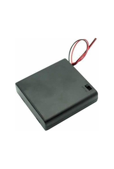 Motorobit 4'lü Aa Pil Yuvası - Anahtarlı ve Kapaklı