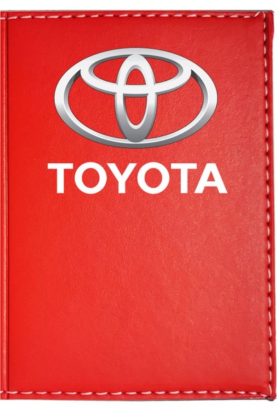Promosyon Denizi Toyota Logolu Kırmızı Ruhsat Kabı