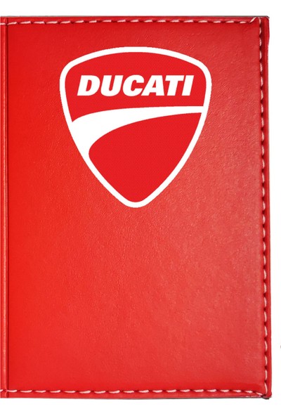 Promosyon Denizi Ducatı Logolu Kırmızı Ruhsat Kabı Promosyon Denizi Ducatı Logolu Kırmızı Ruhsat Kabı